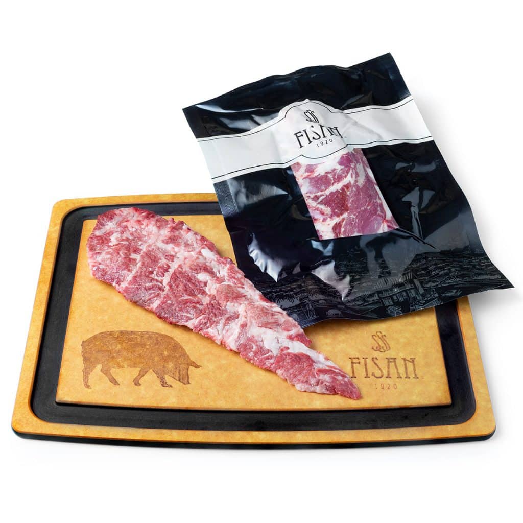 High-quality Iberico Bellota 'Pluma' Pork Loin Cut | FISAN